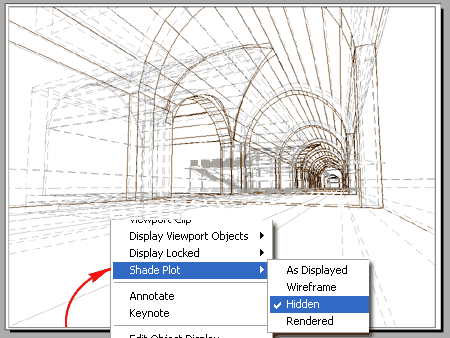 Hide like this in AutoCAD and Architectural Desktop